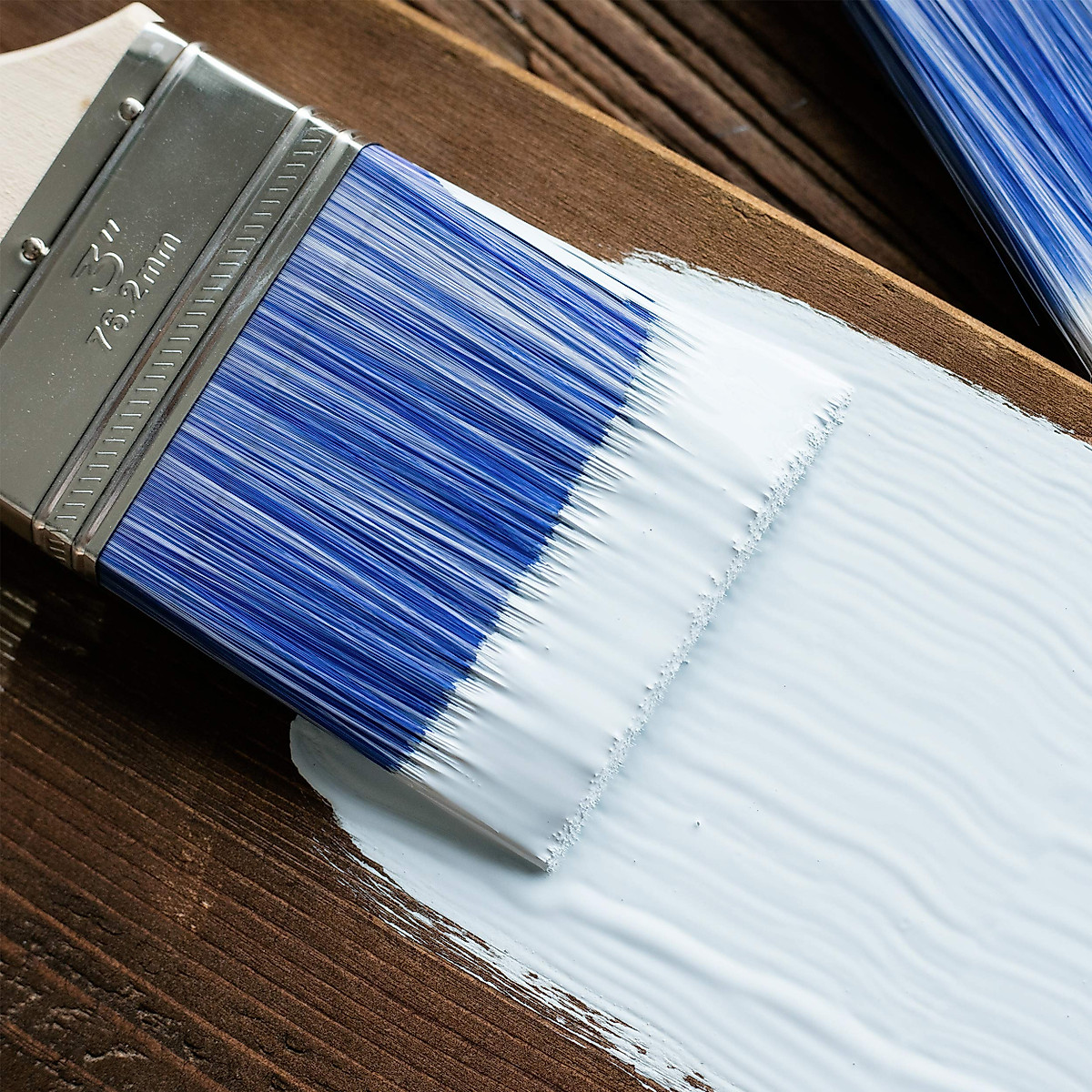 Bates Paint Brushes - 4 Pack, Treated Wood Handle, Paint Brush, Paint Brushes Set, Professional Brush Set, Trim Paint Brush, Paintbrush, Small Paint Brush, Stain Brush