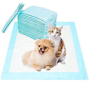 kathson 22" x 22" Puppy Pee Pads Rabbit Disposable Potty Training Pad 40PCS Super Absorbent & Leak-Free Doggy Pet Supplies for Bunny Kitten Small Dog Guinea Pig