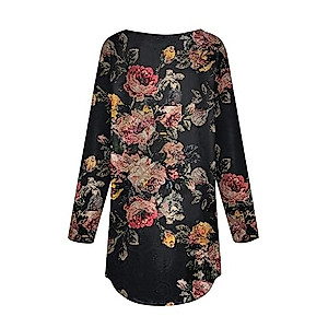 Tops for Women 2023 Womens tops Women's sweatshirts Y2k hoodies Womens Oversized T Shirts Long Sleeve Black Shirt Long Sleeve Active Long Sleeve Tops for Women（3-Black,Large）