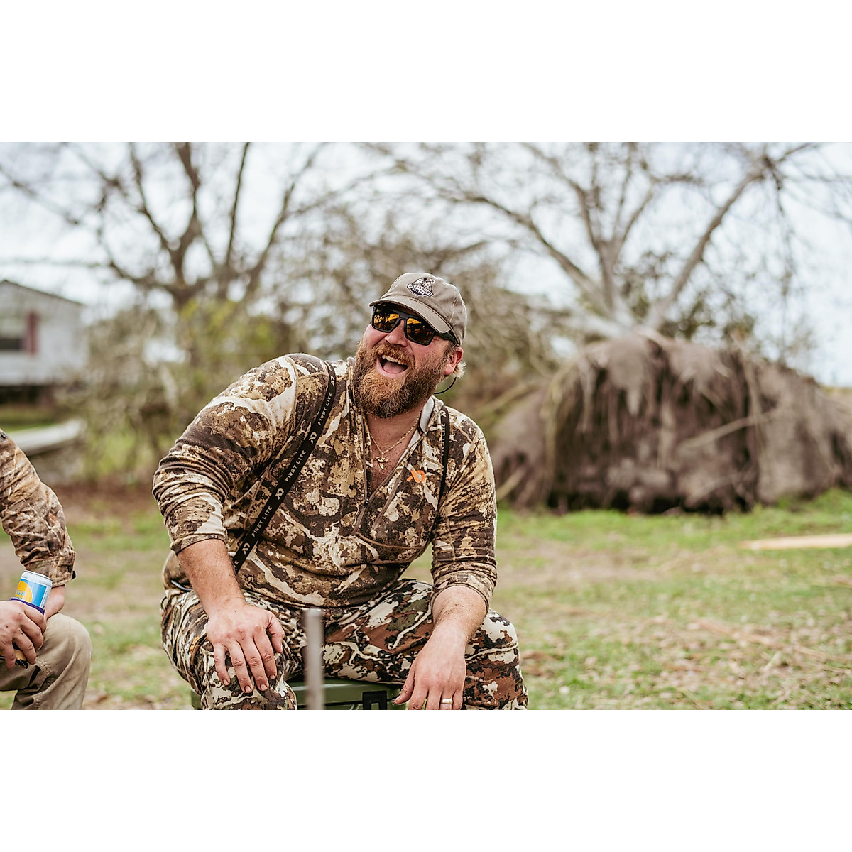 First Lite Suspenders - Adjustable Stretch Nylon Pant Suspenders - Brown/Tan - One Size