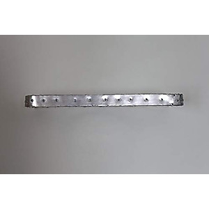 Nautical-Mart Industrial Metal Shelf Urban Modern Aviator Inspired Silver Designer Shelves (Silver, 24"x8"x1-1/2)