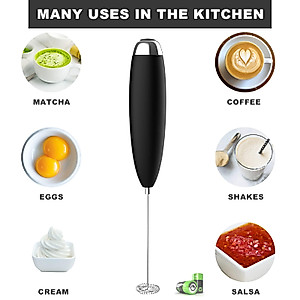 Milk Frother, Hand Mixer, Frother for Coffee, Anteday Battery Operated (Not Included) Electric Mini Matcha Whisk Hand Coffee Frother Electric Drink Stirrer for Lattes, Cappuccino, Hot ChocolateHe