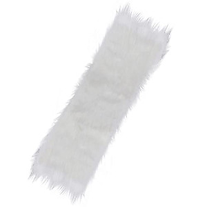 Soft Faux Sheepskin Rug, 1 x 4 Feet Rectangle Modern Area Rugs Washable No-Slip Cozy Carpet Mat for Bedroom Living Room, White