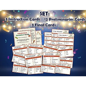 Christmas Friendly Feud Game - The Hilarious Party Game of Guessing Top Answers,Feud Game for Adults,Christmas Party Game,Classroom Game,Family Game Night,Team Ice Breaker Game,15 Trivia Cards-6