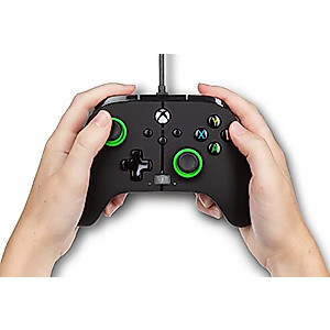 PowerA Enhanced Wired Controller for Xbox Series X|S - Green Hint, Officially Licensed for Xbox