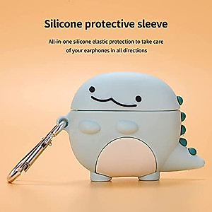 Ahnspiceo Cover, 3D Cute Funny Anime Characters Design Case Compatible with AirPods 3rd Generation Case 2021,for Women Men (Cute Dinosaur)