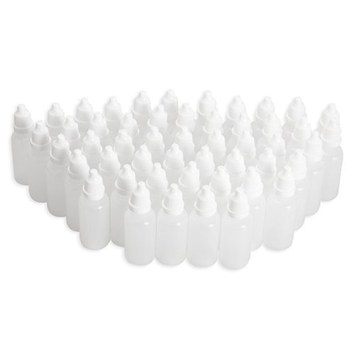 100PCS 5ML White Plastic Empty Squeezable Dropper Bottles Eye Liquid Dropping(Bottle+Tip cap+cap) For Personal Care