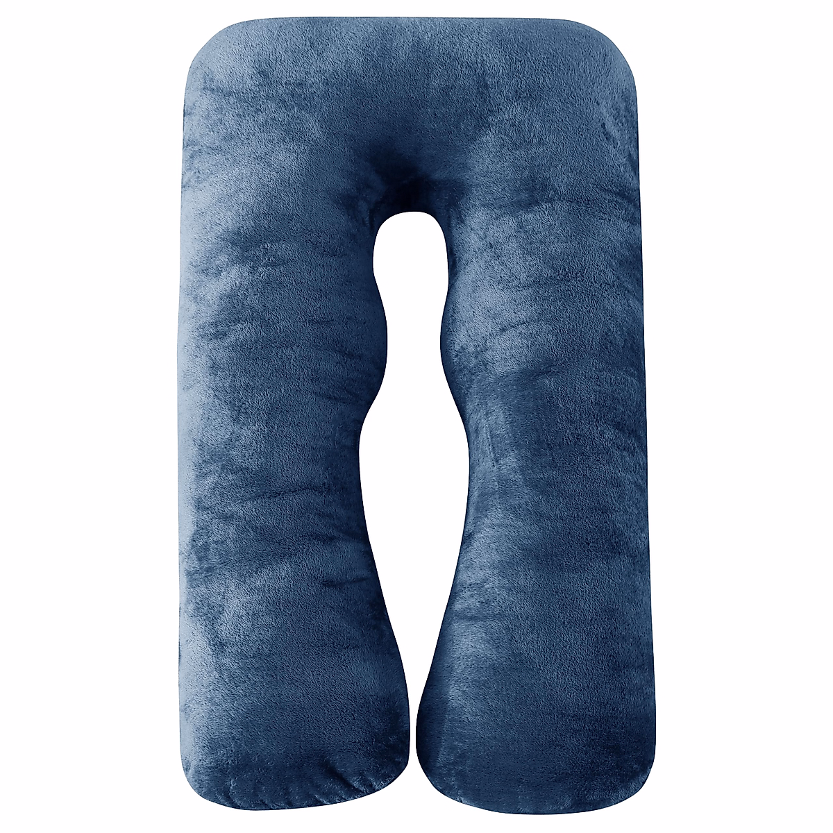 WhatsBedding Pregnancy Pillows for Sleeping,Memory Foam Filling U Shaped Pregnancy Pillows Full Body Pillow for Pregnancy with Velvet Cover (55 inches, Blue)
