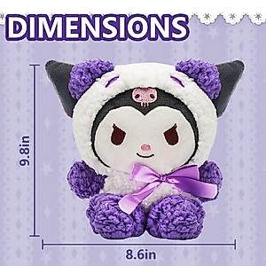 NGCJZF Kawaii Plush Toys,10-inch Cute Plush, Cartoon Plush Dolls, Anime Stuffed Animals Plush Figure Toy, Gifts for Girls Kids Fans (Purple)