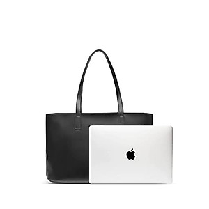 Pixie Mood Kinsley 16.5 x 10.5 Vegan Leather Work Tote Bag, Sand