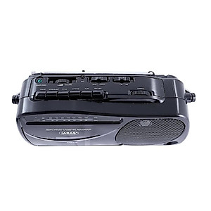 Jaras® JJ-2618 Limited Edition Portable Boombox Tape Cassette Player/Recorder with AM/FM Radio Stereo Speakers & Headphone Jack