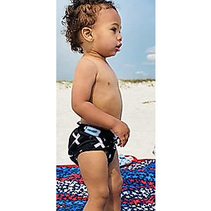 Cheeky Cloth One Size Reusable Swim Diaper (Black w/White X)