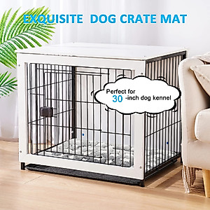 Kigmmro Dog Bed Mat, Machine Washable Pet Bed Pad for 30-inch Kennel, Reversible Dog Crate Pad for Medium Small Dogs, Portable and Soft Pet Bed Mat