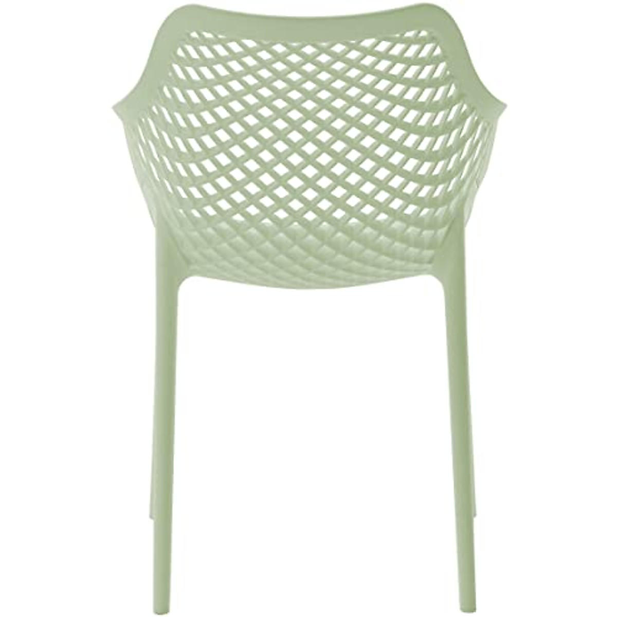 Meridian Furniture 329Mint Modern | Contemporary Patio Dining Chair with Polypropylene Plastic, Weather Resisting for Indoor or Outdoor Use, Set of 4, 22.5" W x 24.5" D x 31.5" H, Mint