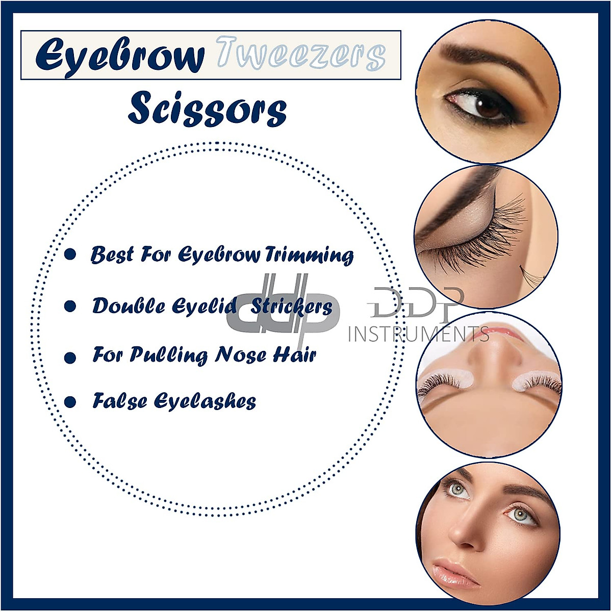 DDP Professional Scissor Handle Tweezers 'Eyebrow'