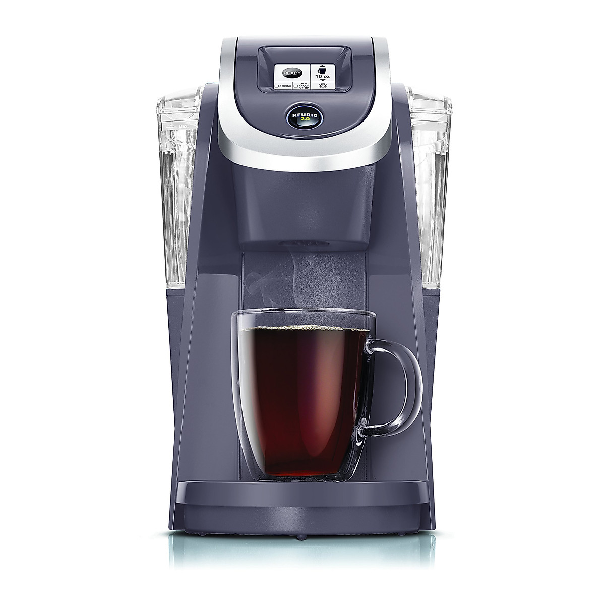 Keurig K250 Coffee Maker, Single Serve K-Cup Pod Coffee Brewer, With Strength Control, Plum Grey