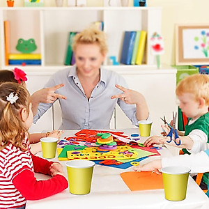 Huaiid 3 oz 50 Packs Small Paper Cups Disposable Mouthwash Cups Bathroom Paper Cups Espresso Paper Cups Small Paper Cups for Snack Bathroom Espresso Perfect for Home Condos Rvs Campers (Yellow)