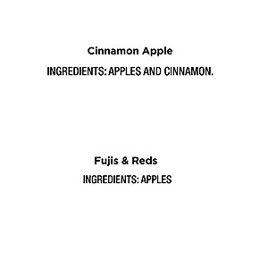 Bare Baked Crunchy, Apples Fuji & Reds and Cinnamon Variety Pack, 0.53 Ounce (Pack of 16)