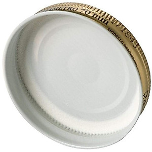 Bormioli Rocco Quattro Stagioni 2.75" Flip Top Canning Jar Lids, Rustic Gold