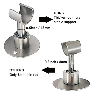 Lokyanwin Shower Head Holder,360° Adjustable Stainless Steel Handheld Shower Head Bracket Holder Wall Mount,Steel Shower Spray Holder Wall Mount Shower Wand Holder,Brushed Nickel SUS304