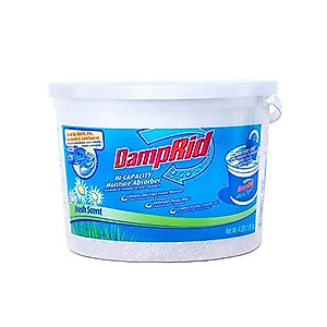 DampRid FG50T Moisture Absorber 4 lb. Hi-Capacity Bucket-for Fresher, Cleaner Air in Large Spaces-2 Pack, 4-Pound, White, 2 Count
