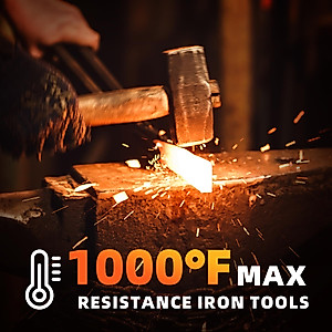 COMFYHOME 5 Piece Fireplace Tools Set, 32'' Heavy Duty Fireplace Tools with Stand, Fire Poker, Shovel, Tongs, Brush, Black Handle Fireplace Kits for Indoor Modern Chimney, Wood Stove, Outdoor Fire Pit