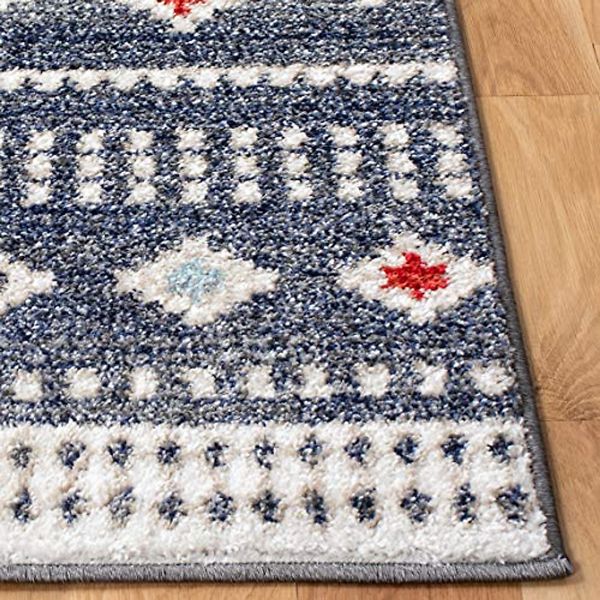 SAFAVIEH Adirondack Collection 6' x 9' Grey/Beige ADR221F Moroccan Boho Non-Shedding Living Room Bedroom Dining Home Office Area Rug