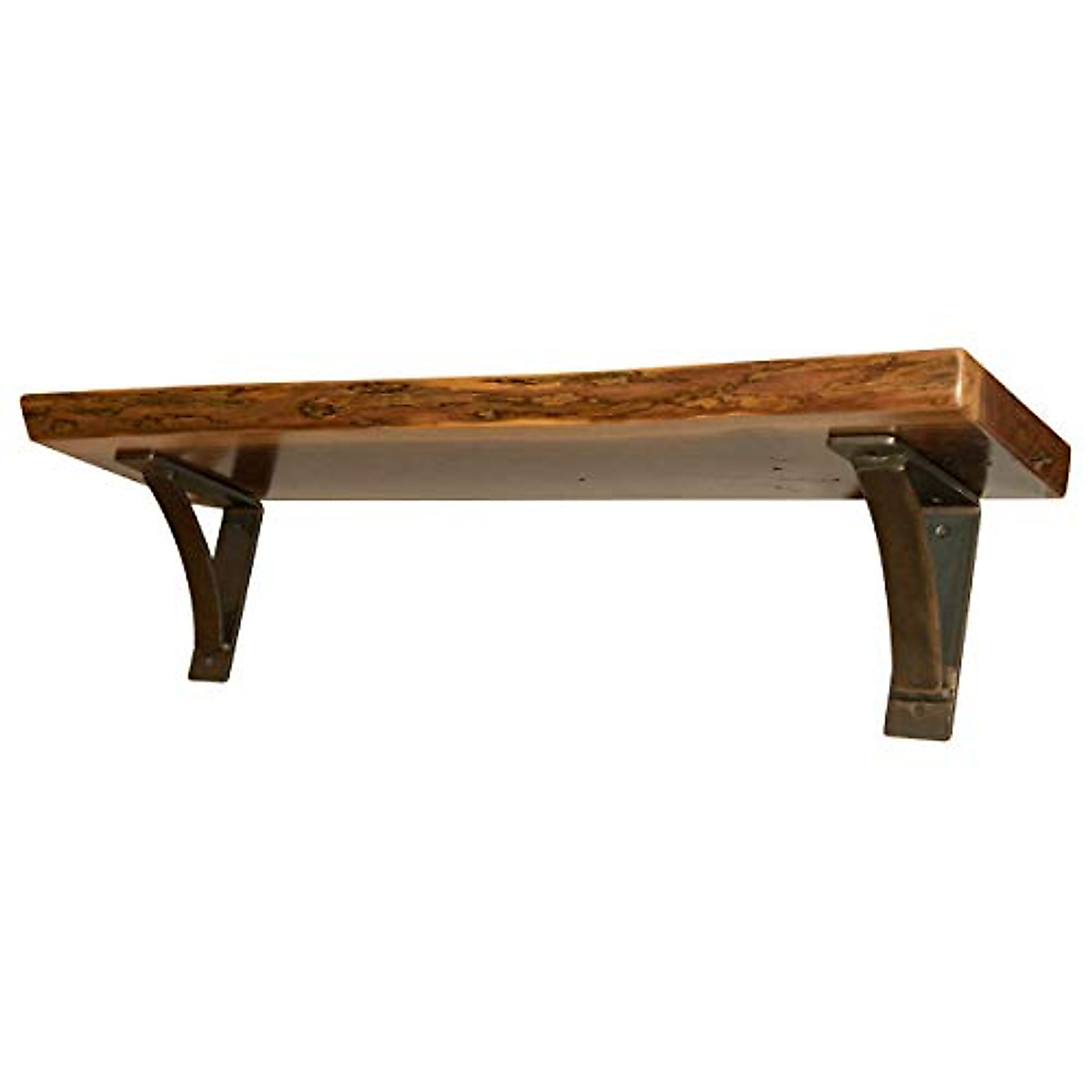 Live Edge Shelf, Rustic Walnut Wood, 72"…