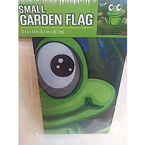 Garden Flag with Frog with lilly pad 12.5" X 18"