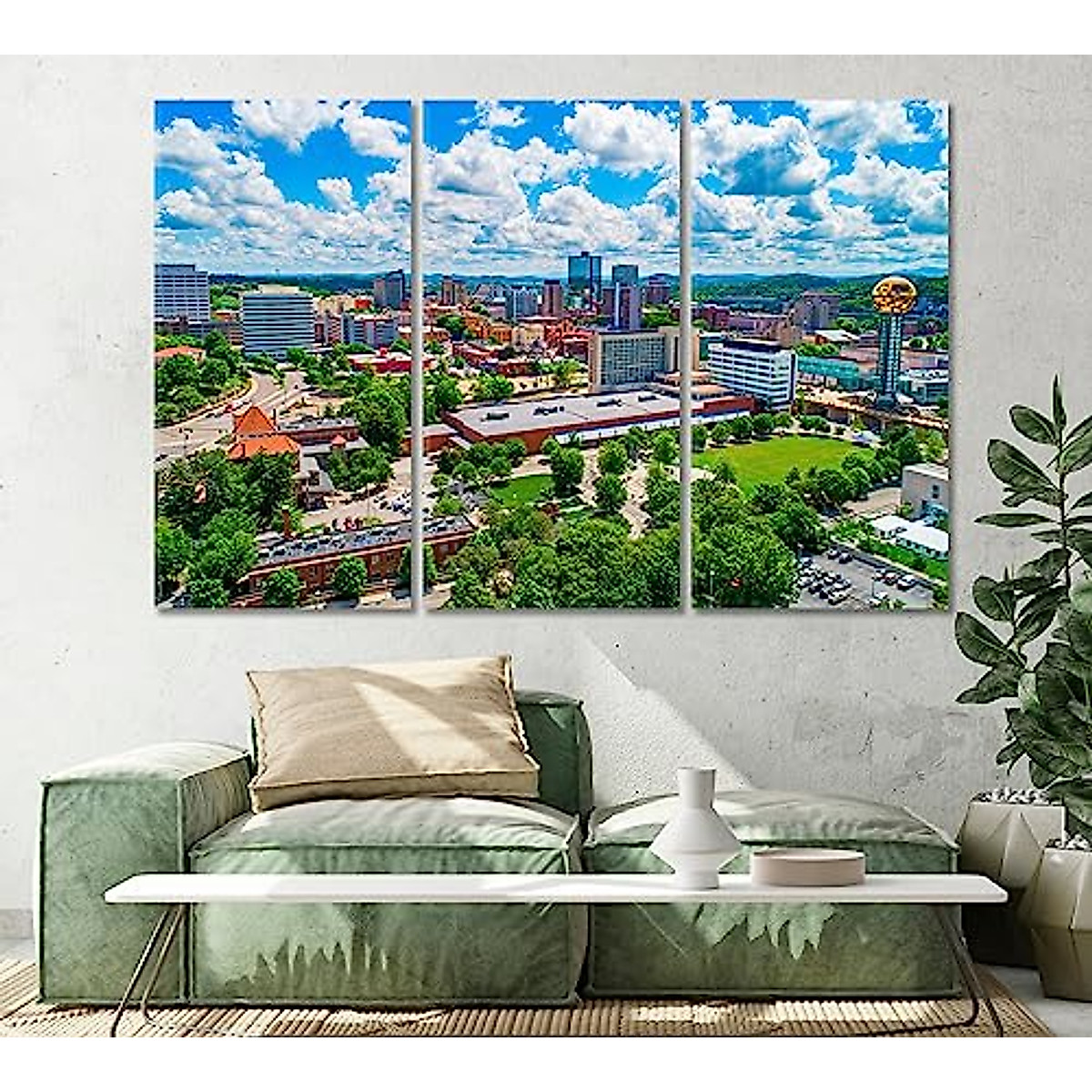 Downtown Knoxville Tennessee USA Canvas Print 3 Panels / 36x24 inches