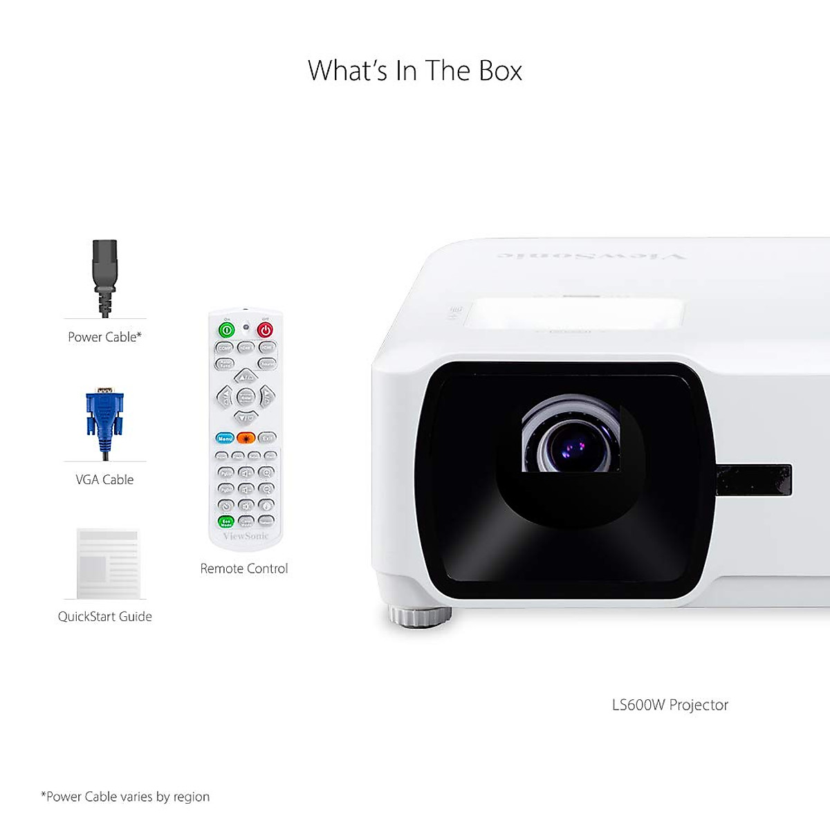 ViewSonic Bright 3000 Lumens WXGA Lamp Free LED Projector with HV Keystone and 360 Degree Flexible Installation, LAN Control, 10W Speaker, IP5X Dust Prevention for Home and Office (LS600W)