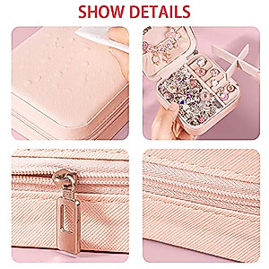 Semyifu Travel Jewelry Case Personalized Jewelry Box Jewelry Travel Organizer Small Jewelry Box for Women, Jewelry Travel Case Earring Organizer Ring Box