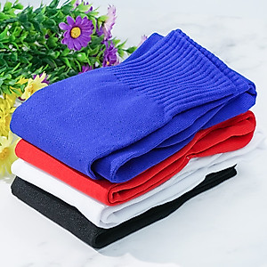 Dxhycc 4 Pairs Knee High Socks Casual Solid Knit Knee Socks for Men and Womens