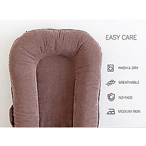 Lounger Cover by Sofia Amber – Cover ONLY for DockAToT and Sleepyhead Deluxe + Docks - Baby nest Sleep Pod Replacement Extra Cover - Cocoa