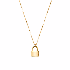 MEVECCO Gold Dainty Lock Necklace for Women 18K Gold Plated Cute Tiny Padlock Boho Love Elegant Necklace
