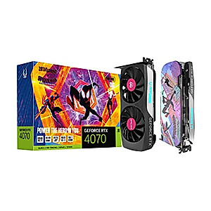 ZOTAC Gaming GeForce RTX 4070 Twin Edge OC Spider-Man: Across The Spider-Verse Inspired Graphics Card Bundle, ZT-D40700H-10SMP