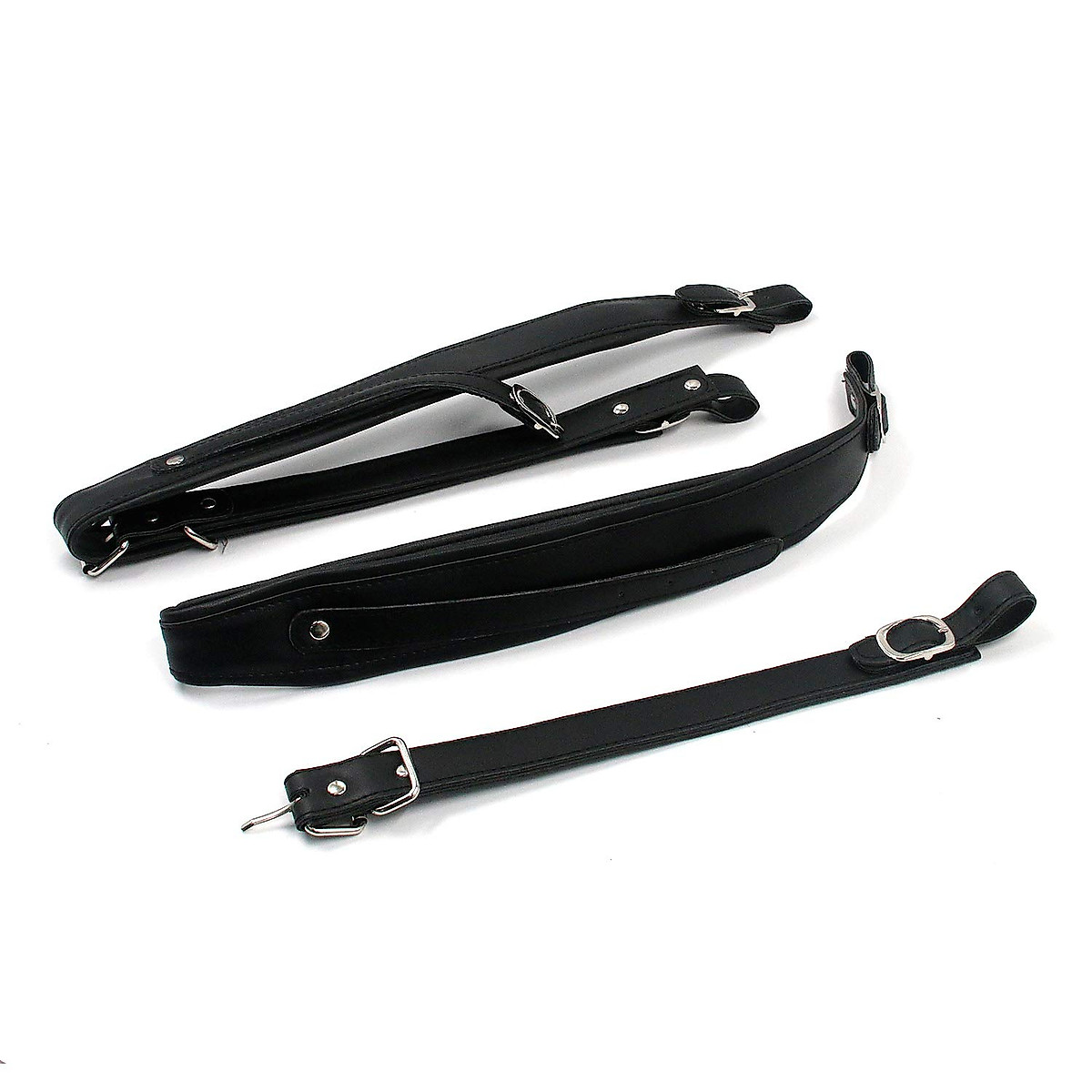 Geesatis 1 Pair Accordion Shoulder Straps Adjustable Shoulder Belts Straps for 16-120 Bass Accordions, PU Leather, Soft Accordion Straps