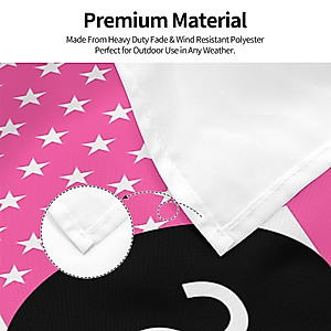 ANSTING Custom America Flag with Photo Personalized Tapestry Poster, Design Your Image, For Decor, Clubs, Concerts, Bars, Dorms, Living Rooms, Bedrooms (Pink)