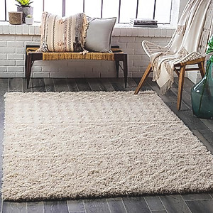 Livabliss Hapsburg Moroccan Shag Area Rug, 5'3" x 7'3", Beige
