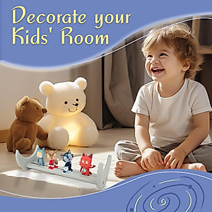 Taladad for Tonie Shelf,Tonies Storage for Creative Tonies Magnetic Wall Shelf for Tonie Figures,Wooden Hanging Shelf for Kids