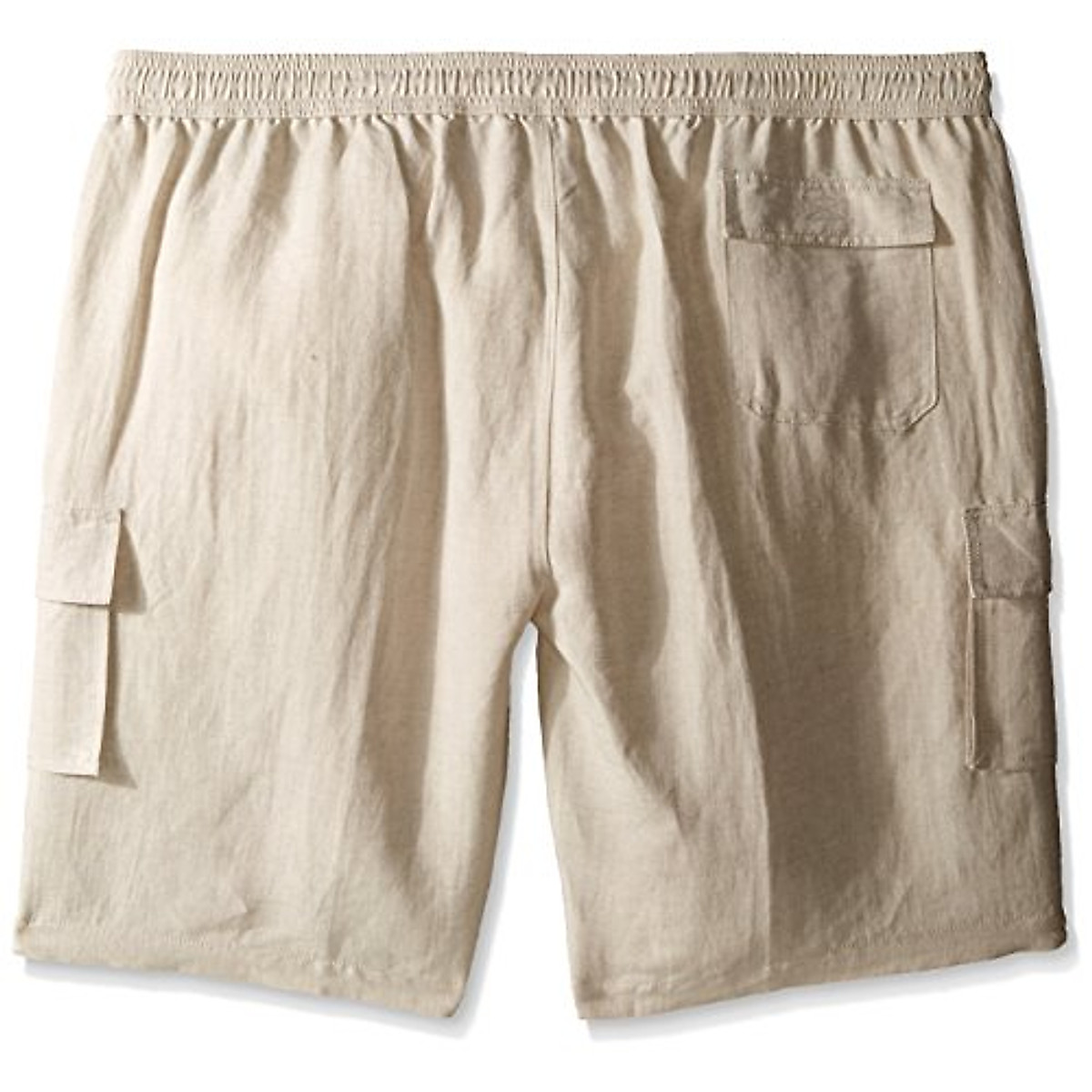 Cubavera Men's Elastic Drawstring Cargo Short, Natural Linen, Small