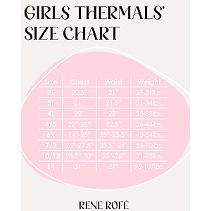 Rene Rofe Girls' Thermal Underwear Set - 2 Piece Waffle Knit Top and Long Johns (2T-16), Size 7-8, Lavender