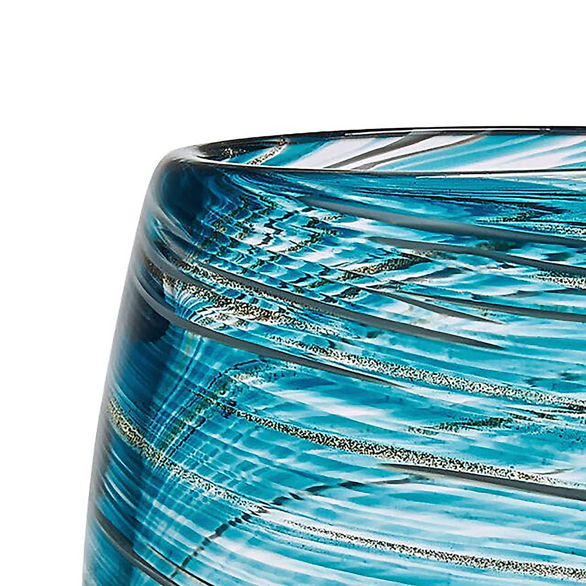 Mikasa Color Swirl Stemless Wine Glass, 4 Count (Pack of 1), Blue