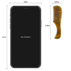 Tree-mendous Sandalwood Mustache Comb 2-Pack - Durable Pocket Combs that Plant Trees by Green Beard Grmng
