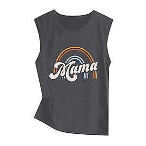 Padaleks Sunflower Tank Tops for Women Sleeveless Summer Cute Graphic Tee Crewneck Tunic Shirt Casual Loose Blouse