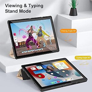Mektron Samsung Galaxy Tab A8 Case 10.5'' 2022 Release Model (SM-X200/X205/X207),Multi-Angle Viewing Soft TPU Back Cover with Auto Wake/Sleep for Galaxy Tab A8 10.5 inch Tablet,Abstract Leave