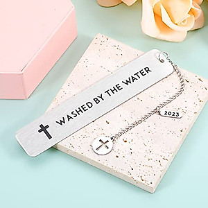 Baptism Gifts for Teen Girls Boys Stocking Suffers Religious Bookmark Gift for First Communion Gifts for Goddaughter Godson Godchild Baby Adult 2023 Baptism Gifts for Women Men Friends Catholic Gifts