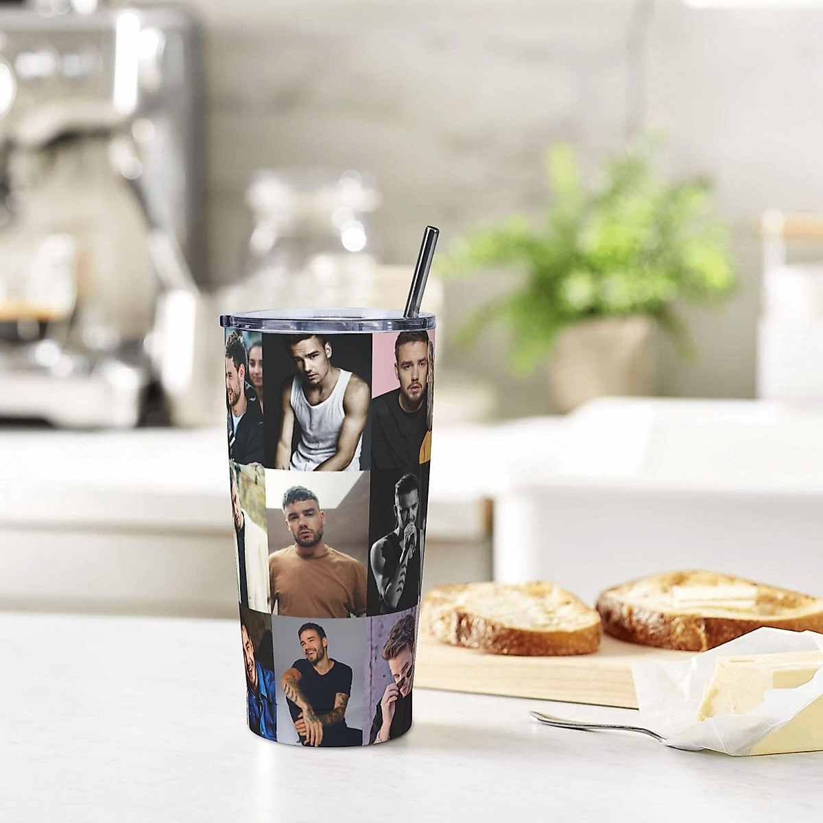 UALWORY Liam Music Payne Tumbler Cup 20oz Travel Coffee Mug with Lid and Straw Stainless Steel Insulated Mugs