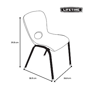 Lifetime 80473 Kids Stacking Chair (4 Pack), Lime Green