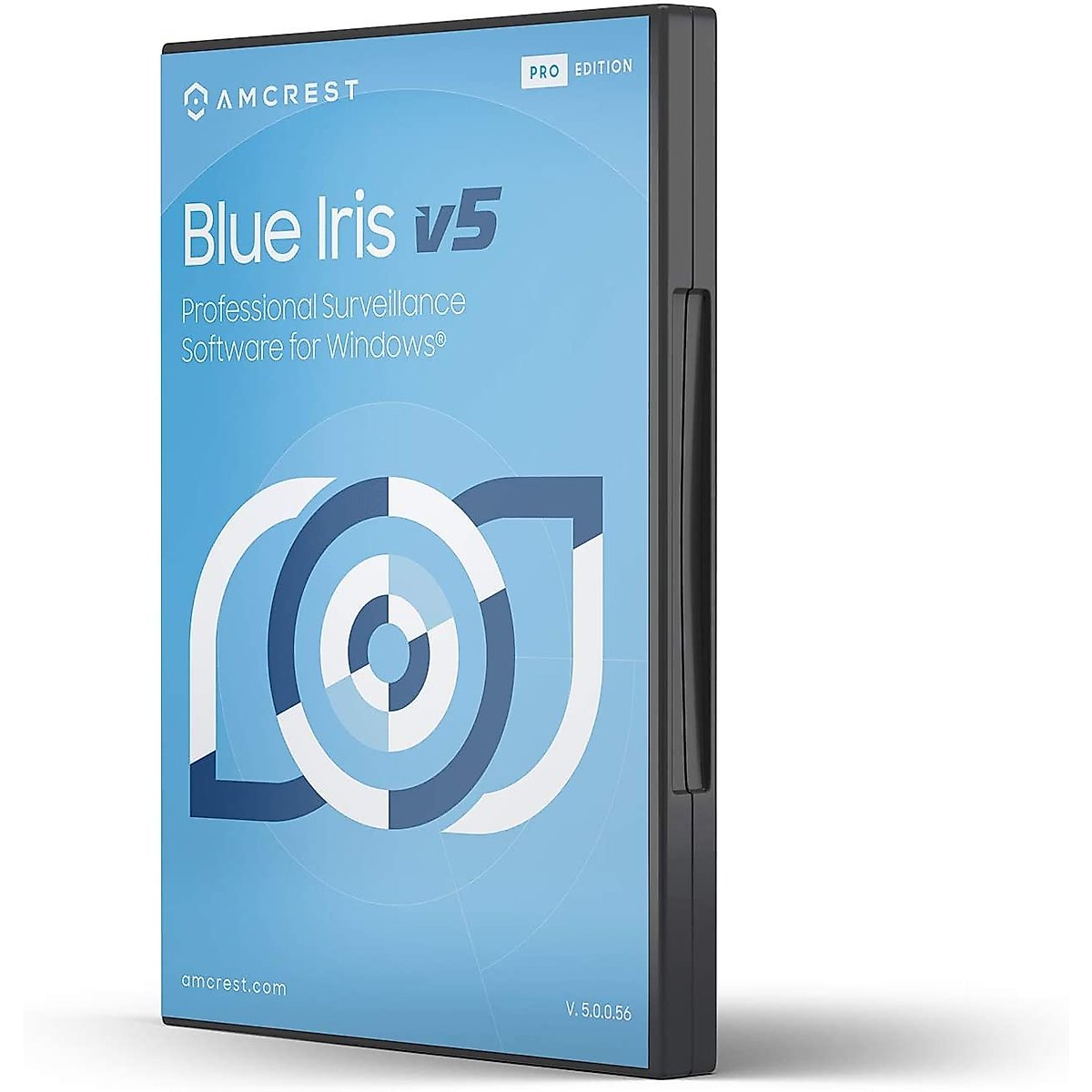 Amcrest Blue Iris Professional Version 5 - Supports Many IP Camera Brands Including Amcrest, Zone Motion Detection, H.265 Compression Recording, E-Mail and SMS Text Messaging Alerts!(BLUEIRISCD-V5)